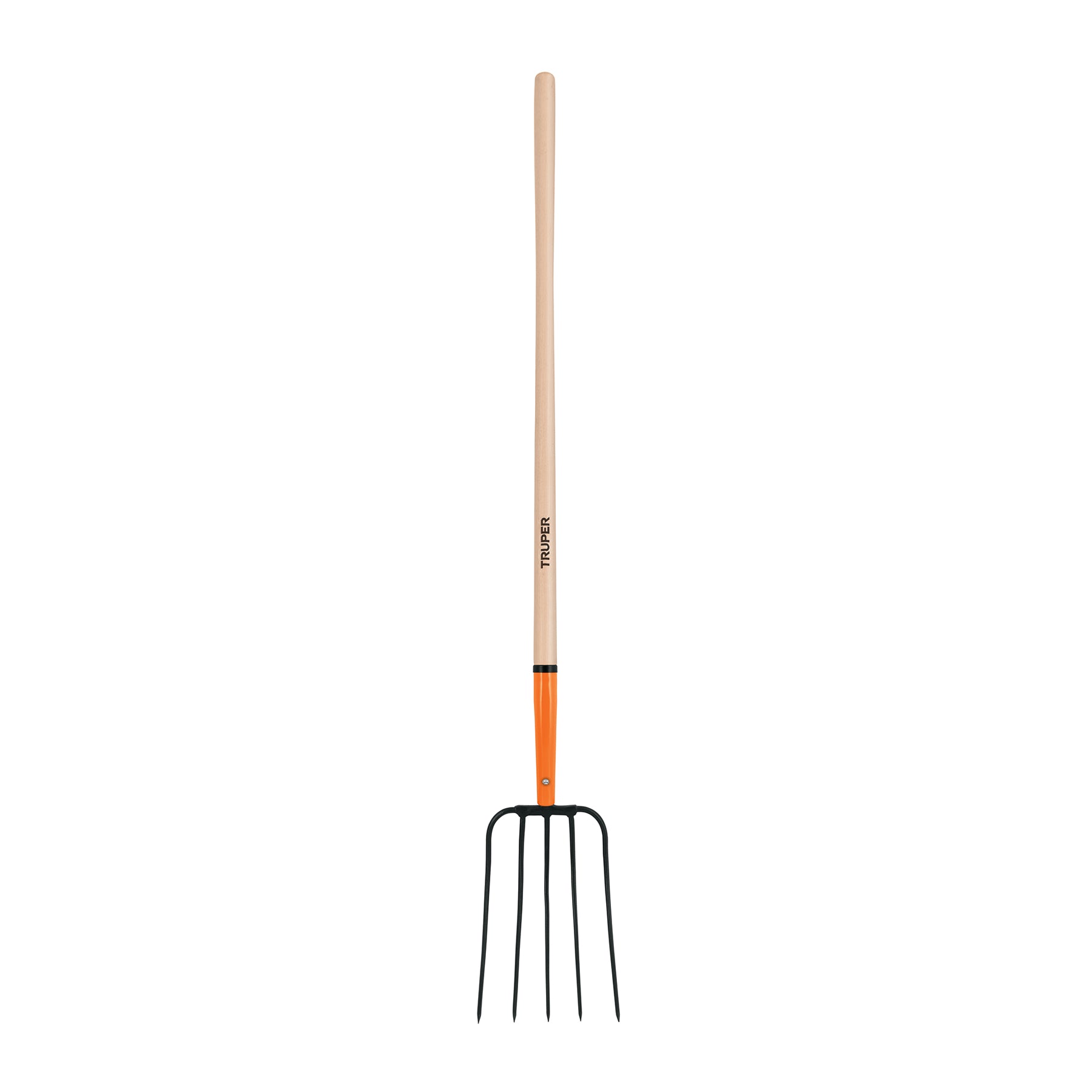 Bieldo para paja de 5 dientes con mango largo de 122 cm – ICI | El Salvador